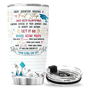 JENOIS Graduation Gifts, Graduation Tassel Castle, Tumbler 20 Oz With Lid And Straw, Tumblers Of Class