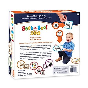 MindWare Seek-a-Boo! at The Zoo The Seek-and-Find Alphabet Matching Game - Fun Toddler Games Ages 2-4 - Improves Memory, Vocabulary and Letter Recognition