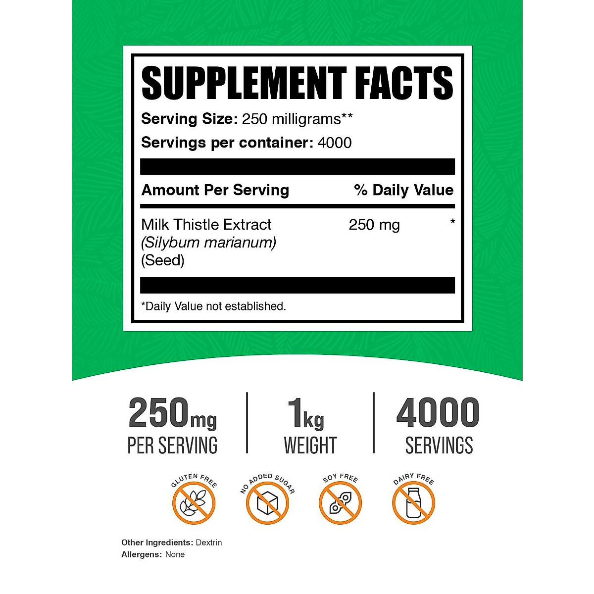 BulkSupplements.com Milk Thistle Extract Powder - Liver Support Supplement - Silymarin Milk Thistle - Milk Thistle for Dogs - Liver Cleanse - Fatty Liver Supplements (1 Kilogram - 2.2 lbs)