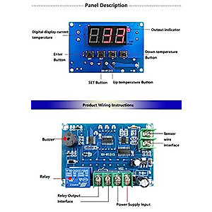 LM YN Digital Thermostat Module K-Type DC 24V -30℃ to 999℃ Temperature Controller Board Electronic, TEM Control Module Switch Red Digital Display
