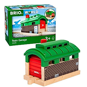 BRIO World 33574 - Train Garage - 1 Piece Wooden Toy Train Accessory for Kids Age 3 and Up