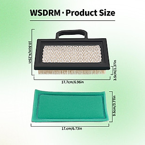 WSDRM 499486 698754 YTH2348 Air Filter with 273638 Pre Filter for BS 18-26 HP Intek V-Twins Engine JD L111 LA120 LA130 LA135 LA140 D140 D130 Z425 X130R X140 X155R YTH2448 YTH2454 Lawn Mower Tractor