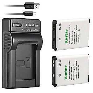 Kastar Battery + Slim USB Charger for Nik EN-EL19 Coolpix A100 S100 S2750 S2800 S3300 S3400 S3500 S3600 S4200 S4300 S4400 S5200 S5300 S6400 S6500 S6600 S6700 S6800 S6900 S7000, Son NP-BJ1 DSC-RX0