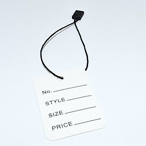 Hang Tag String Black 7" 1000Pcs Nylon Snap Lock Pin Loop Fastener Hook Ties Easy and Fast to Attach by Renashed