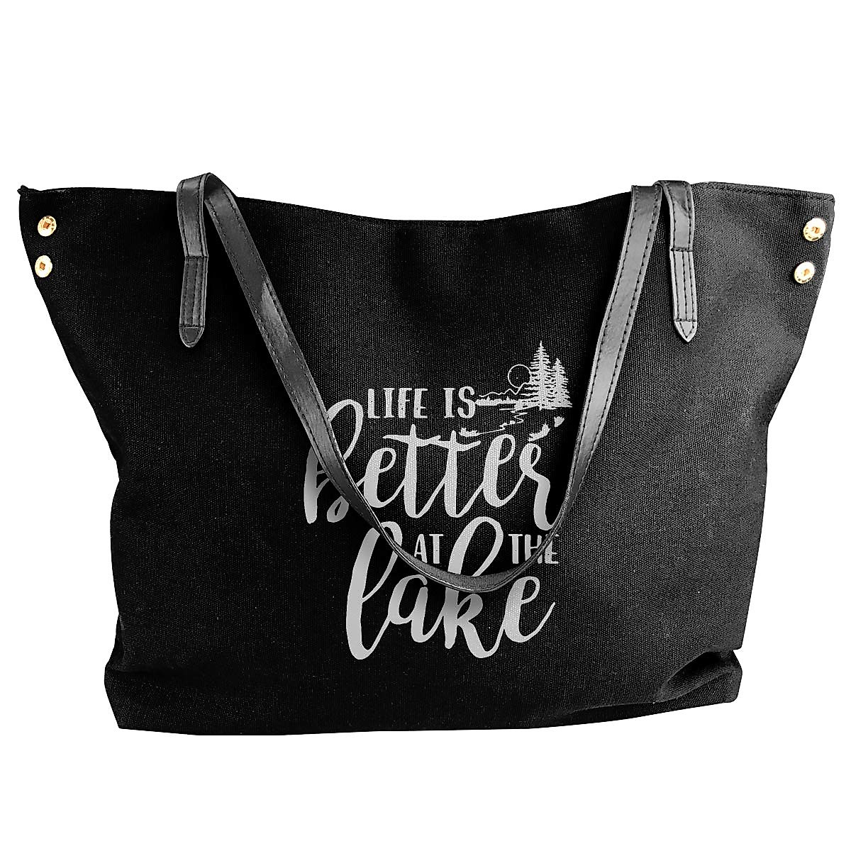 Life Is Better At The Lake Womens Outdoor Funny Style Shoulder Bag Handbag Bags