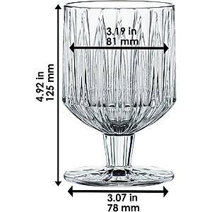 Nachtmann Jules All Purpose Glass, 9 oz, Clear, Dishwasher Safe, Cups, Red Wine and White Wine Glasses, Goblet Party Drinking Glasses with Stem, Set of 4