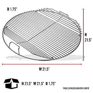 Weber Hinged Cooking Grate for 22” Charcoal Grill