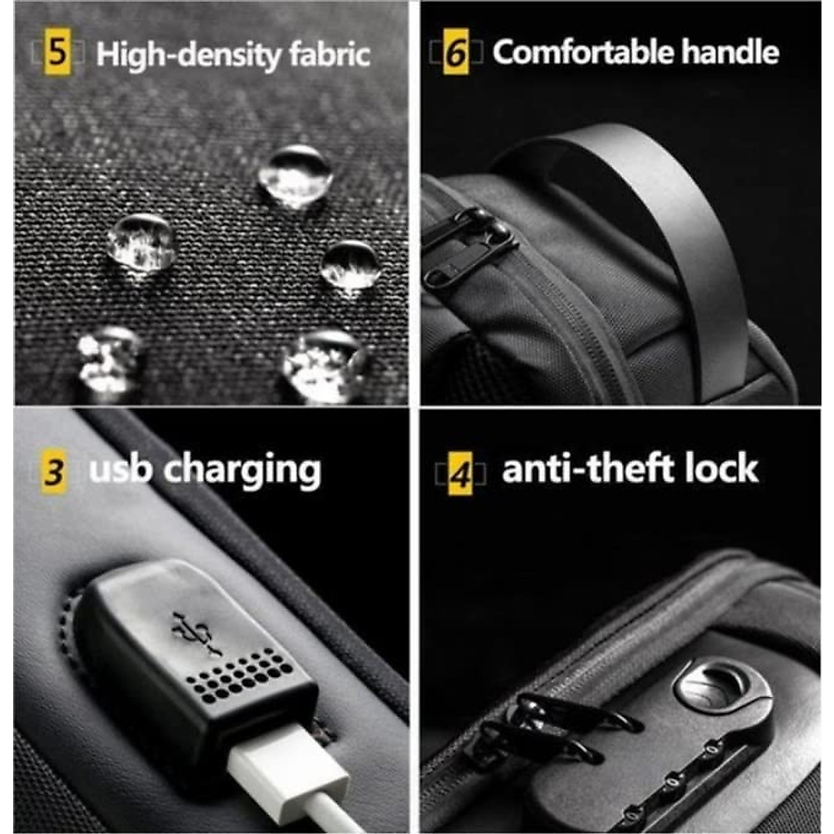 USB Charging Sport Sling Anti-theft Shoulder Bag, Anti Theft Sling Bag, Waterproof Shoulder Backpack, Sports Crossbody Bag