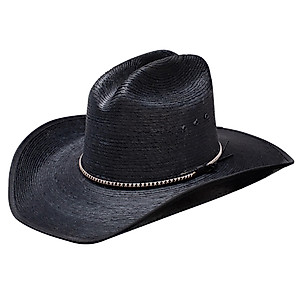 JA Men's Asphalt Straw Cowboy Hat Black X-Large