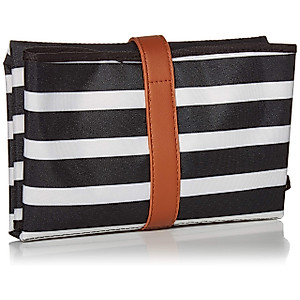 JJ Cole Diaper Changing Clutch for Baby Diapers and Wipes, Black & White Stripes