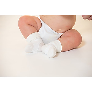 Sock Ons Keep Baby Infant Socks On, 0-6 Months (Black)