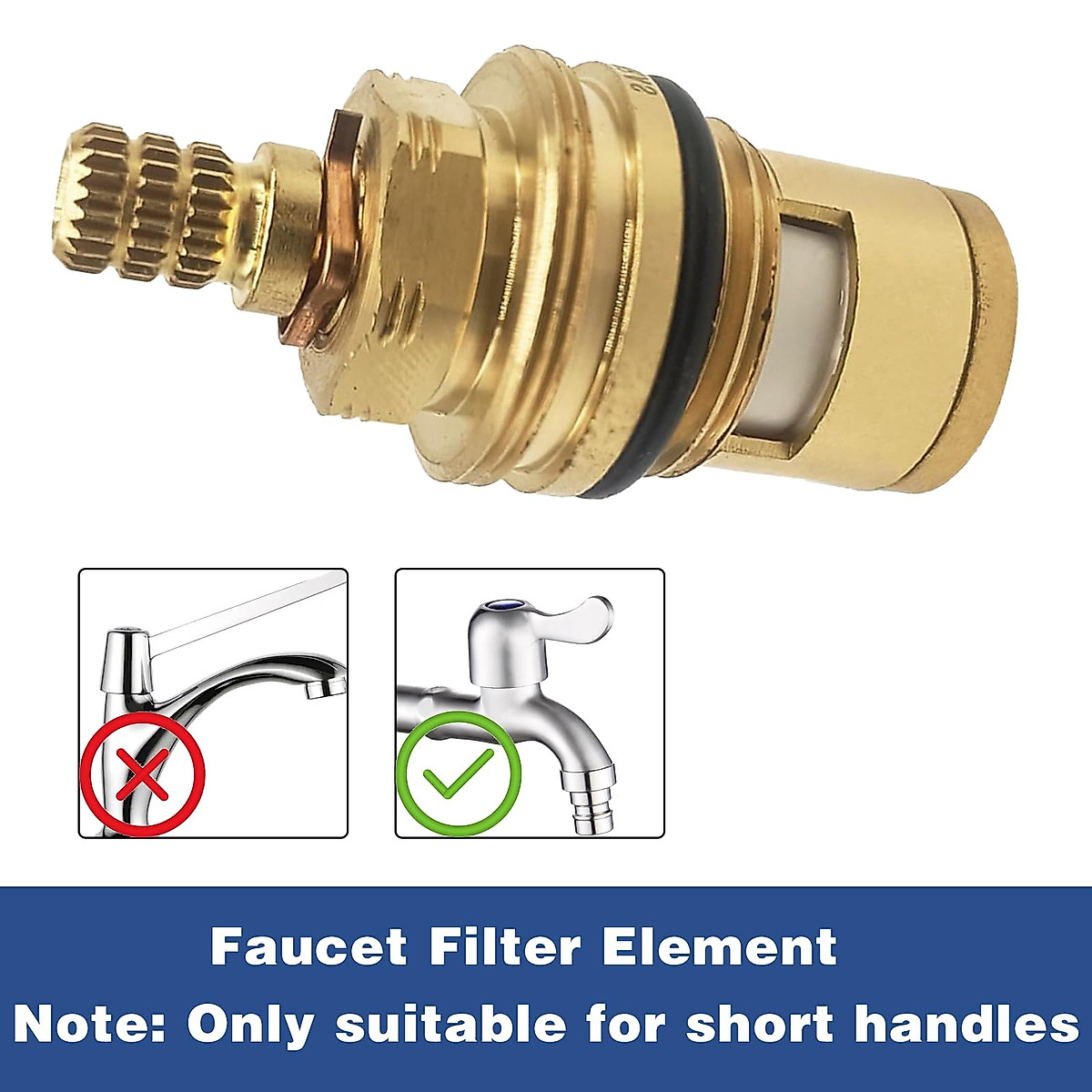 013787-45 Ceramic Cartridge Assembly Compatible with T/S Brass Faucets,Hot Ceramic Cartridge Faucet Parts Replace,Temperature 40F-140F,Pressure 20PSI-125PSI