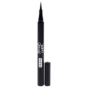 Pupa Milano Skinny Eyeliner - Ultra Slim For Maximum Precision - Soft Felt Tip Helps Create Wings - Intensifies The Lash Line - Water-Based Formula - Long Lasting Wear - 001 Extra Black - 0.034 Oz