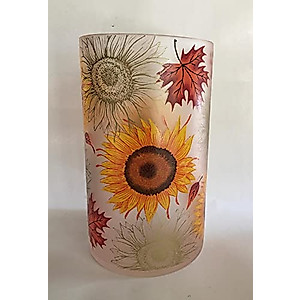 Yankee Candle Fall Sunflowers Large Glass Jar Candle Holder