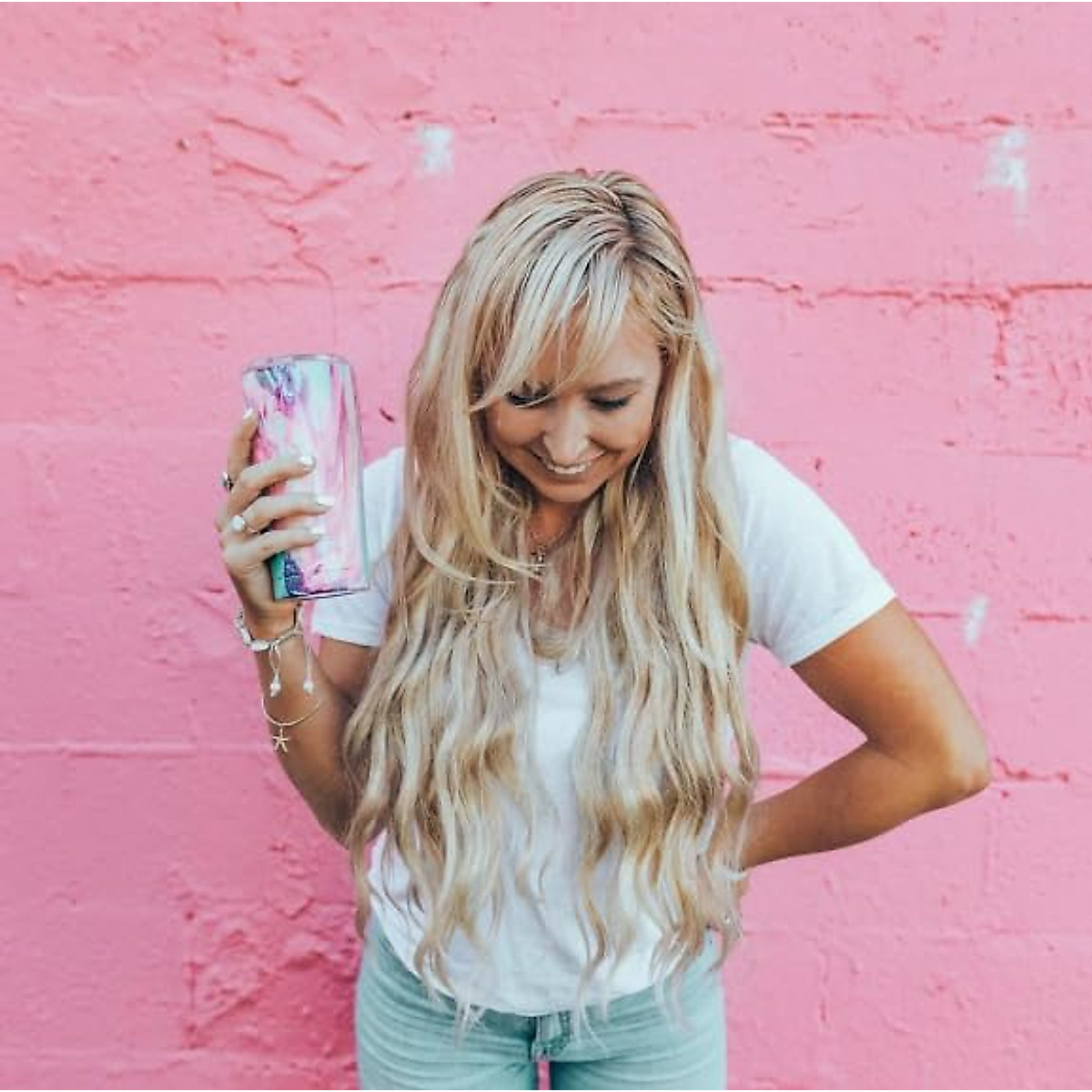 Seriously Ice Cold SIC 20 Oz. Double Wall Vacuum Insulated 18/8 Stainless Steel Travel Tumbler Mug | Powder Coated with Splash Proof BPA Free Lid | Coffee, Tea, Wine, and Cocktails (Cotton Candy)