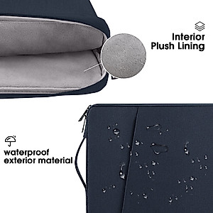 Arae Laptop Sleeve Bag Compatible with 13 inch MacBook Air Mac Pro M1 Surface Lenovo Dell HP Computer Bag Accessories Polyester Case with Pocket,Blue