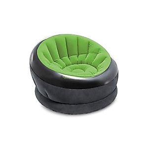 INTEX 68582EP Inflatable Empire Chair: Durable Outdoor Use – 2-PLY Laminate – Velvety Surface – Flocked Construction – Colors May Vary