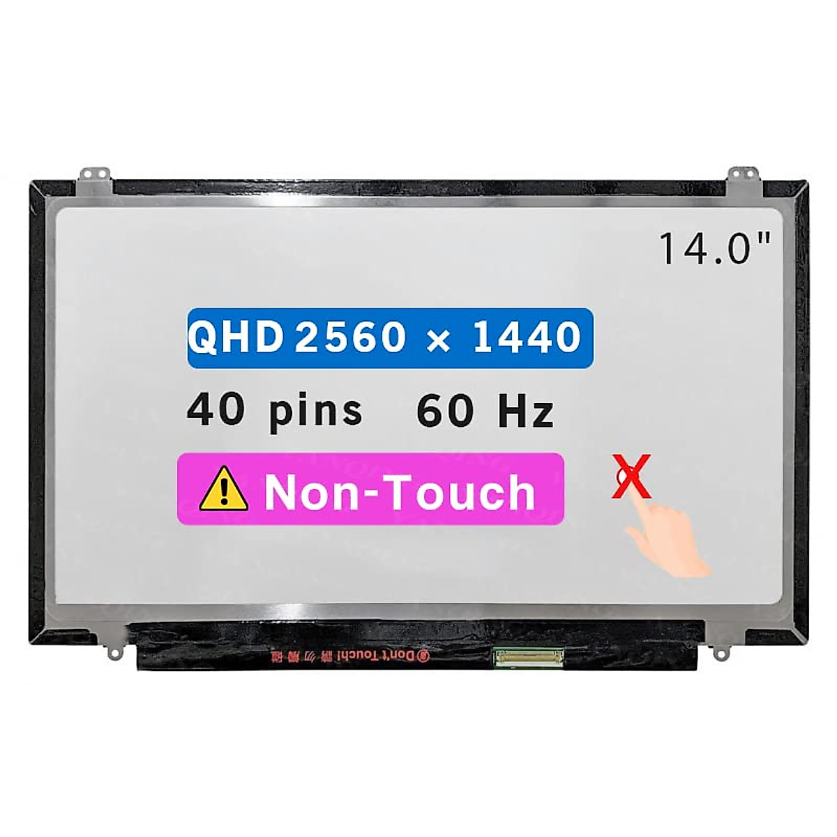 14.0" Screen Replacement for Lenovo Thinkpad X1 Carbon 20BS00B3HH LCD Display Panel 40 pin (QHD 2560×1440 Non-Touch)