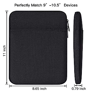 10 Inch Waterproof Tablet Sleeve Case for iPad Pro 11 10.5 10.2 9.7 Inch/Samsung Galaxy Tab 10.1, Tab A8 S5e S6 10.5/Lenovo Tab P11 Plus 10 M10 P10 10.1, Fits All Android Tablet 9-10.5" Sleeve Bag
