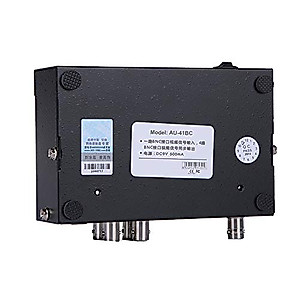 AuviPal 4-Port (1 Input 4 Output) BNC Video Splitter Box Coaxial Distributor Amplifier for Video Monitoring System CCTV Security Camera