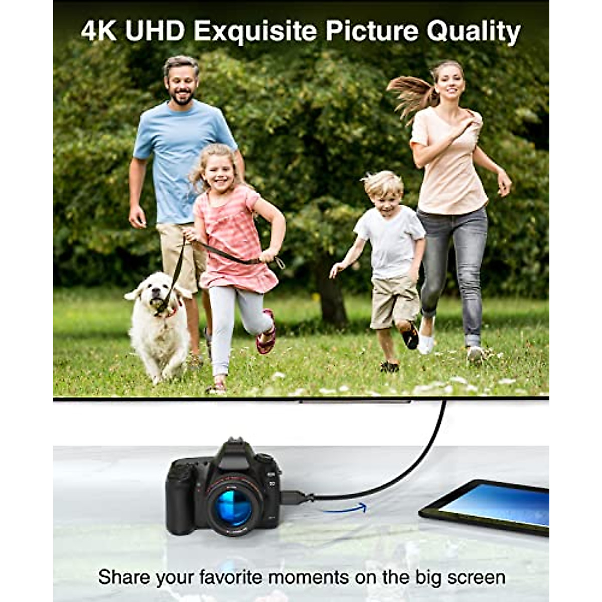 BlueRigger Micro HDMI to HDMI Cable (15 FT, 4K 60Hz, HDR, High Speed, Ethernet) - Compatible with GoPro Hero 7/6/5/4, Raspberry Pi 4, Sony A6000/A6300 Camera, Nikon B500, Lenovo Yoga 3 Pro, Yoga 710