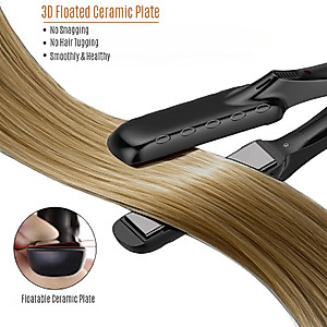 LOVANI Mini Flat Iron, Tourmaline Ceramic Small Hair Straightener, Dual Voltage Travel Hair Iron for Worldwide Use, Portable Mini Straightener with Insulated Bag