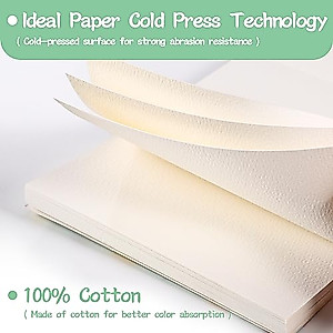30 Sheets Watercolor Paper Pad, A5 (8.3 x 5.8") Cold Press Watercolor Paper, 140 lb/300 GSM Tearable Water Color Pad for Art Painting, Drawing, Mixed Media
