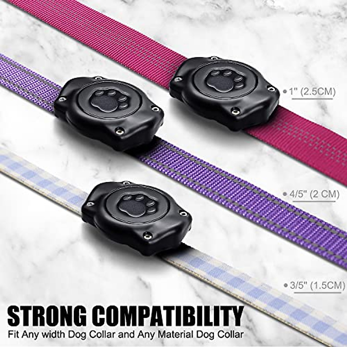 AirTag Dog Collar Holder(1 Pack), FEEYAR 100% Waterproof AirTag Case, Hard PC Apple AirTag Holder for Dog & Cat Collars, Ultra-Durable Air Tag Dog Collar Holder - Fits All Width Collars