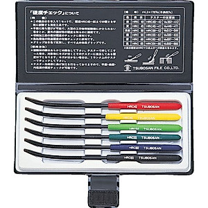 TSUBOSAN Japan-Hardness Tester Checker File HRC40-HRC65 Set of 6