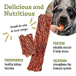 Farm Hounds Premium Natural Duck Treats for Dogs, 100% Made from Humanely-Raised Ducks, No Fillers Added, Nutrient-Rich Duck Jerky Dog Treats, Healthy Delicious Dog Strips, Made in USA