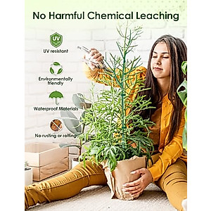 NiHome Comprehensive Plant Support Stake Set of 6 - Durable, UV Resistant 39.5" Stakes with Extension Poles, Orchid Clips & Plant Ties for Climbing Indoor & Outdoor Plants, Monstera, Pothos & More