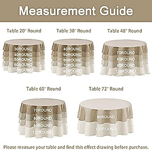 Hiasan Checkered Round Tablecloth 60 Inch - Waterproof Stain and Wrinkle Resistant Washable Fabric Table Cloth for Dining Room Party Outdoor Picnic, Black and White