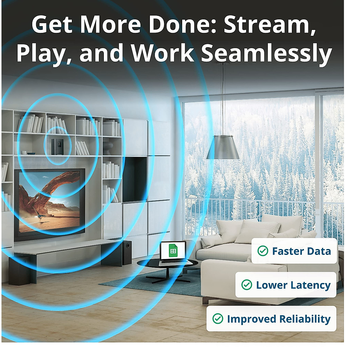 Waveform QuadPro 4x4 MIMO Panel Antenna Kit | External Antenna for 4G/5G Routers & Gateways | for T-Mobile Home Internet, Verizon, AT&T (Complete Kit w/ 30' Cable (Legacy Kit))