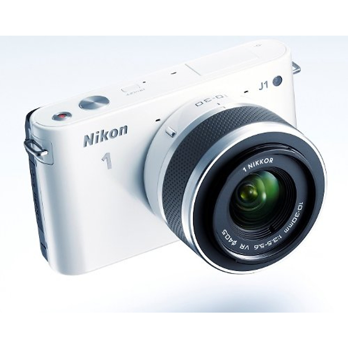 Nikon 1 J1 Compact System Camera with 10-30mm Lens Kit - White (10.1MP) 3 inc