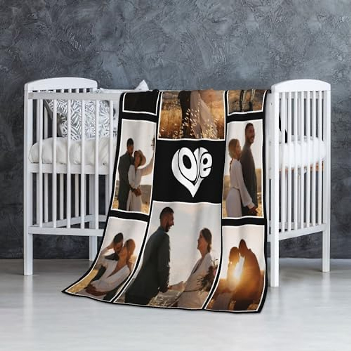 XIAYUEHUA Custom Blanket with Photo - Personalized Picture Throw for Couple Gifts Customized Flannel Blankets for Adult Kid Birthday Fathers Mothers Valentines Day Gift 50" L x 30" W