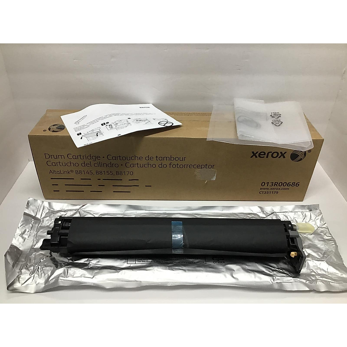 Genuine Xerox 006R01771 Toner Cartridge and 013R00686 Imaging Drum for AltaLink B8145, B8155, B8170