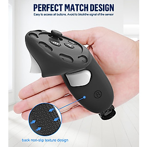 YRXVW Controller Grips Compatible with Oculus/MetaQuest 3 Accessories, Silicone Anti Throw Hand Grips Protective Cover with Adjustable Knuckle Strap for Quest 3