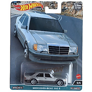 Hot Wheels Mercedes Benz 500 E, Canyon Warriors Car Culture 5/5 [Silver/Gray]