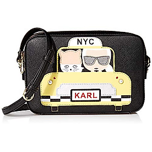Karl Lagerfeld Paris womens Maybelle Camera Crossbody Cross Body, Taxi Yellow, One Size US