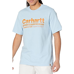 Carhartt Men's 105754 Relaxed Fit Heavyweight Short-Sleeve Outdoors Graphic T-S - Large Regular - Moonstone