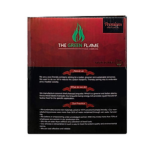 The Green Flame – Natural The Green Flame Shell Charcoal – Premium Starter Logs for Smoker Grill, BBQ or Fire Ovens – Eco Friendly and Sustainable Lump Charcoal