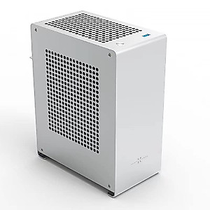 ZZAW A1P Mini-ITX PC Case, Mini Computer Case in Silver Color, Full Aluminum Small Gaming Computer Chassis with 3.0 Dual Reverse PCI Riser Cable