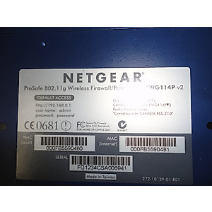 NETGEAR FWG114P ProSafe 802.11g Wireless VPN Firewall 4-Port 10/100 Switch with USB Server