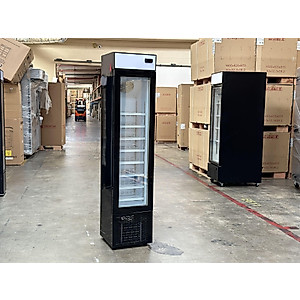 Commercial Freezer Glass 1-door 17" 105L Upright Narrow NSF -15°F to 5°F slim display merchandiser restaurant SD-105B
