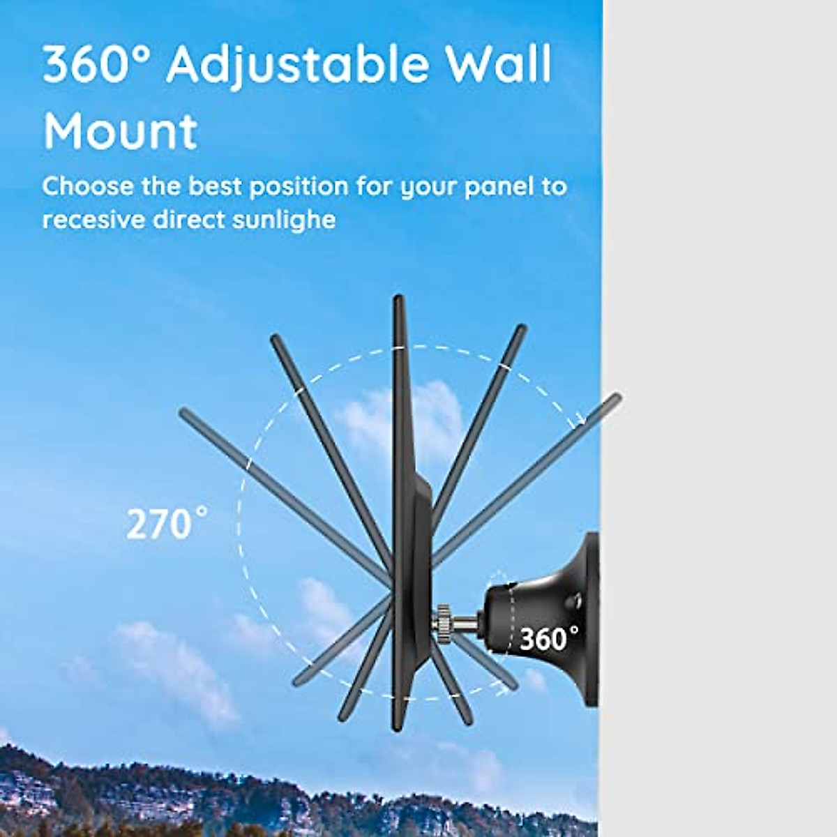 Solar Panel Camera USB Charger: 5v Outdoor Panels Charging Security Wireless Cameras via Micro USB Port - Power Supply for Weatherproof Outside Rechargeable adorcam Surveillance Camera