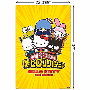 Trends International My Hero Academia x Hello Kitty and Friends - Group Wall Poster, 22.375" x 34", Unframed Version