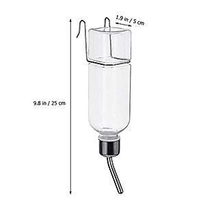 balacoo Small Animal Water Bottle - No Drip Water Dispenser Gravity Hydration Fountain Drinking Feeder for Dog,Cat,Rabbit,Hamster Cage or Kennel Size L