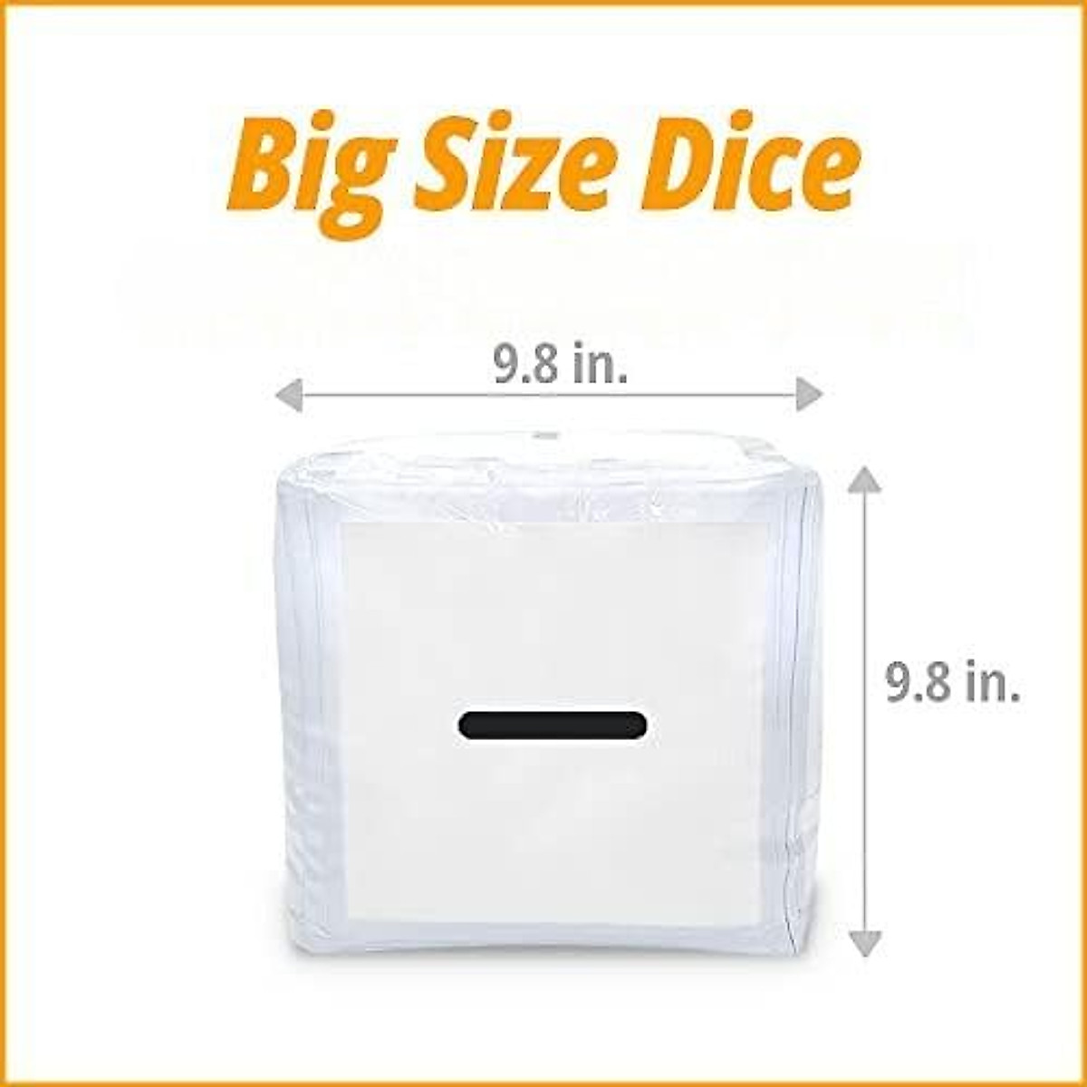 i-Scream Customizable Dice - Giant Dice, 10 Inch Inflatable Dice Jumbo, Easy Storage, Large Pocket, PVC Material, Great for Games, School PE/Classroom Activities, Church Events and Kid's Parties,1pc