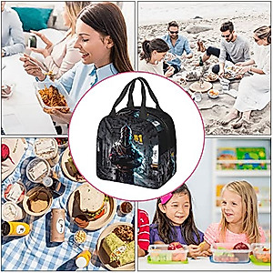 UNYDSVA Game Role Style Lunch Bag Cooler Bag Portable Insulated Lunch Bag Waterproof Tote Bento Bag Lunch Tote B