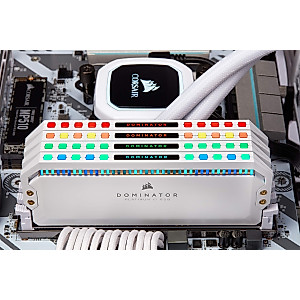 Corsair Dominator Platinum RGB DDR4 16GB (2x8GB) 3600MHz C18 Desktop Memory (12 Ultra-Bright CAPELLIX RGB LEDs, Patented DHX Cooling, Wide Compatibility, Intel XMP 2.0) White